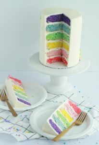 Rainbow Layer Cake - Baking with Blondie