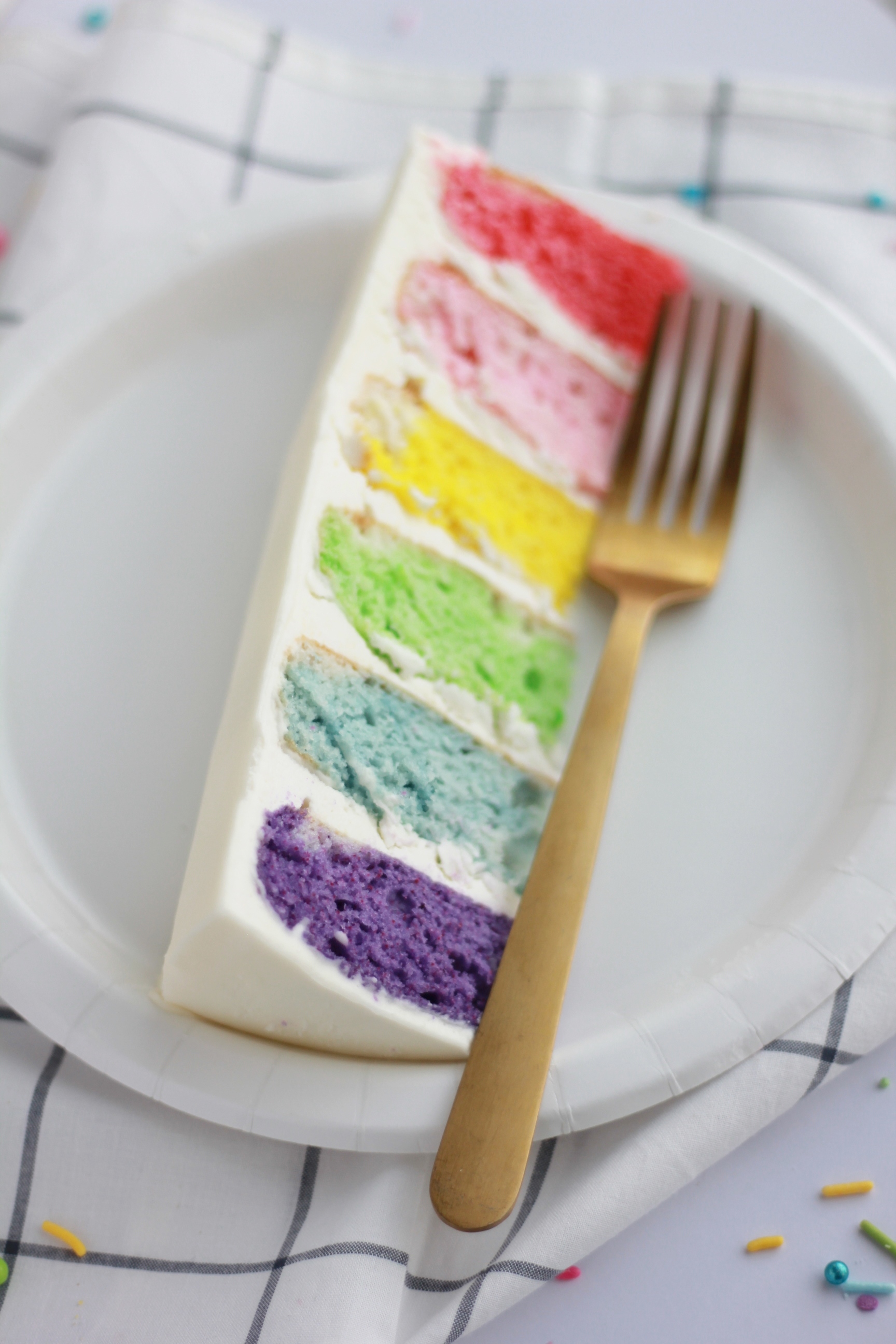 Rainbow Layer Cake - Baking with Blondie